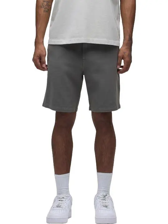 Hudson Jeans Venice Flat Front Cotton Twill Chino Shorts - Castor Grey