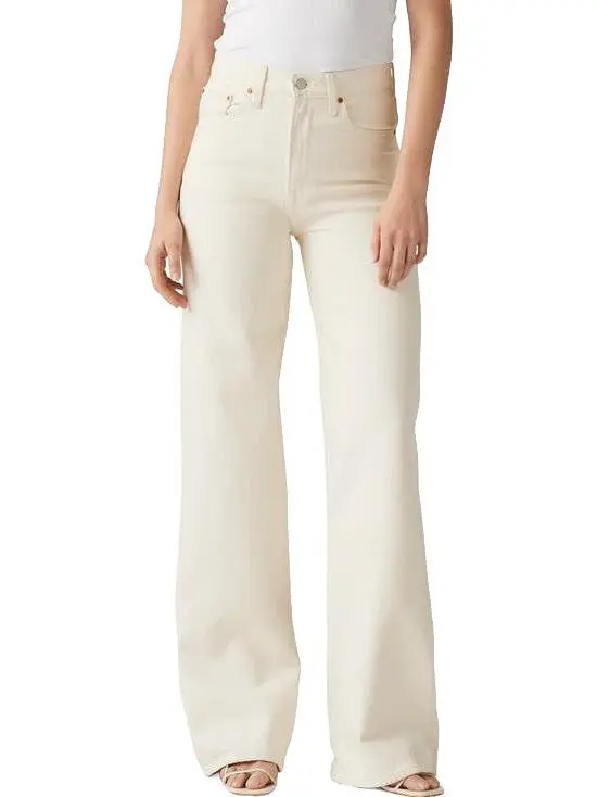 LEVI'S Ribcage High-rise Wide-leg Jeans - Barely Freezing