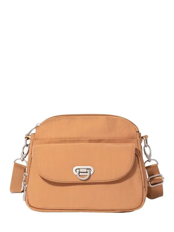 BAGGALLINI Coastal Flip Lock Crossbody Bag - Acorn