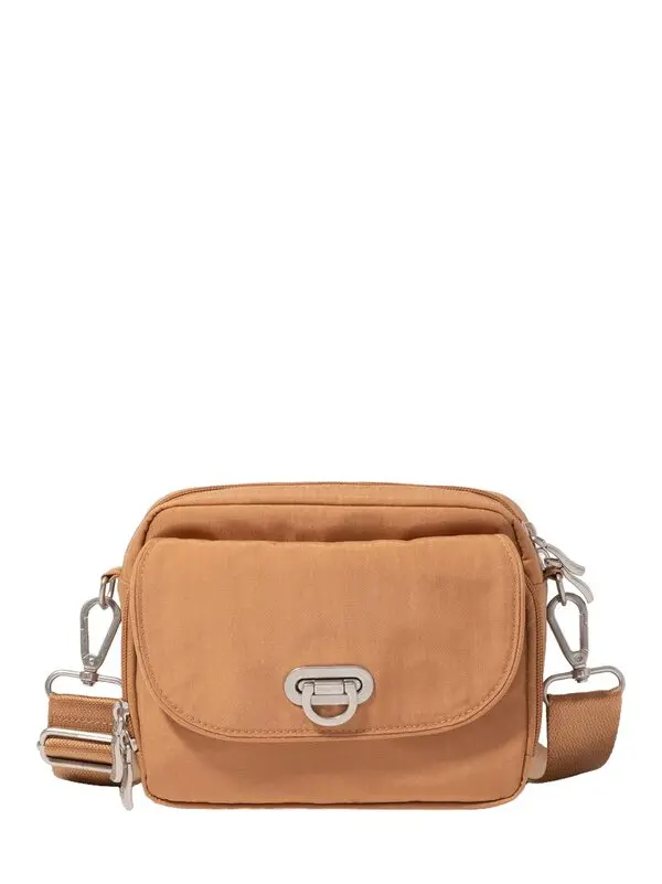 BAGGALLINI Coastal Flip Lock Camera Crossbody Bag - Acorn