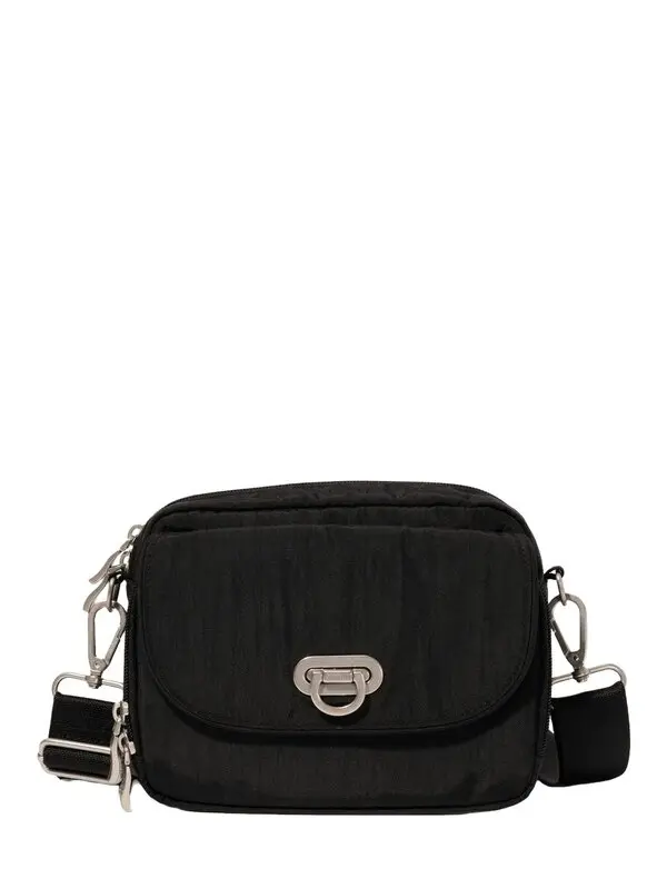BAGGALLINI Coastal Flip Lock Camera Crossbody Bag - Black