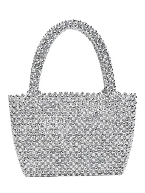 MODA LUXE Donna Rhinestone Evening Bag - Silver