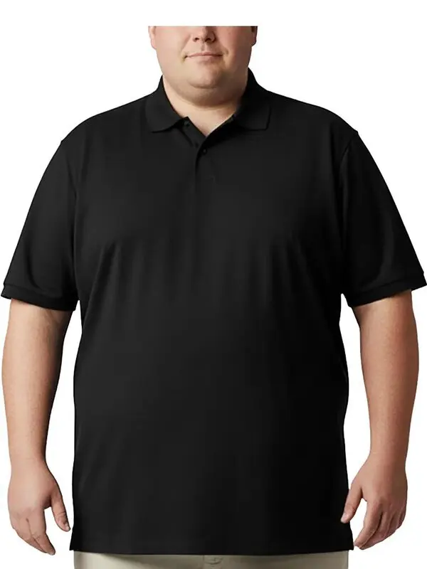 REGENT ROW Big And Tall Casual Commuter Tech Polo - Black