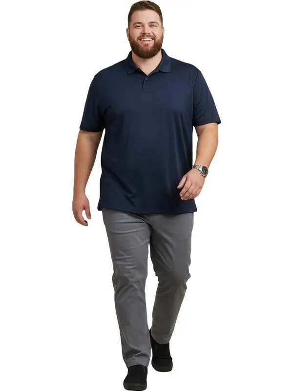 REGENT ROW Big And Tall Casual Commuter Tech Polo - Navy