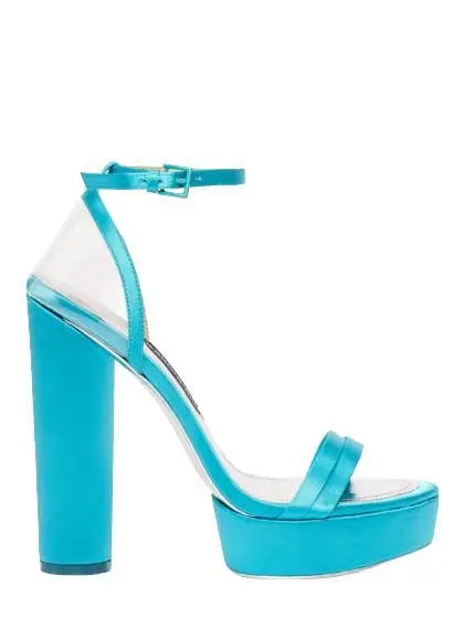 JESSICA RICH Platform High Heel Sandal - Blue