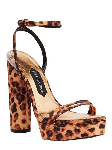 JESSICA RICH Love Platform Sandal - Leopard