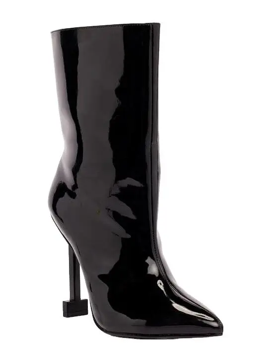 JESSICA RICH Pointed Toe Stiletto Ankle Boots - Black