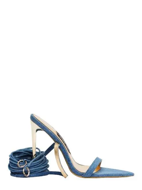 JESSICA RICH Tie Up Sandal - Denim
