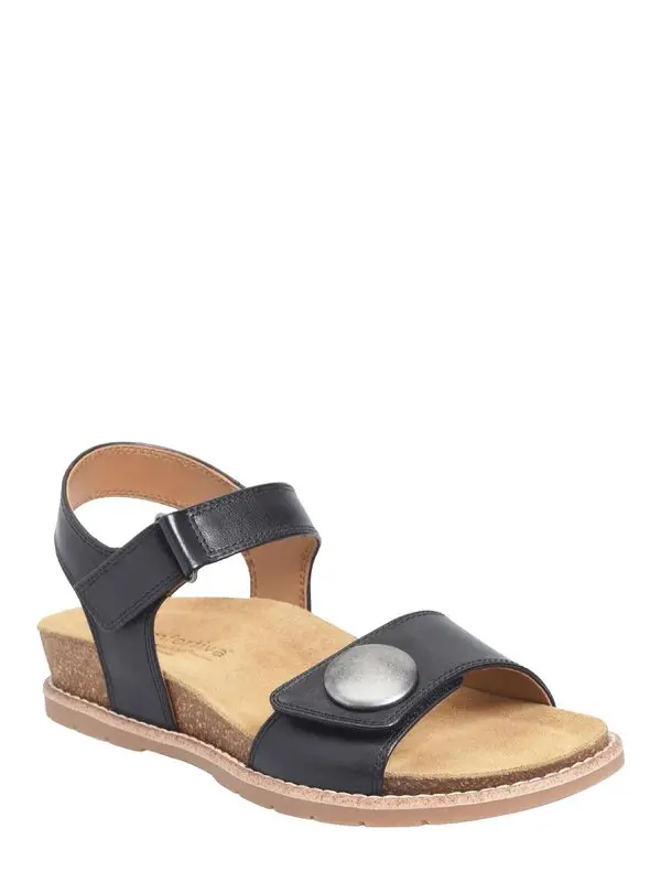 COMFORTIVA Gwen Wedge Sandals - Black