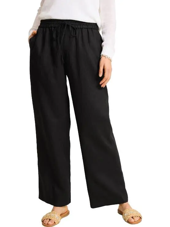 Tommy Bahama Two Palms Easy Linen Drawstring Pants - Black