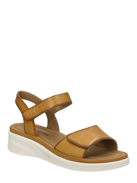Josef Seibel Severan Ankle Strap Wedge Sandals - Amber