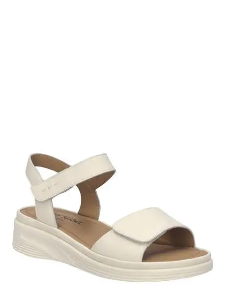 Josef Seibel Severan Ankle Strap Wedge Sandals - Creme