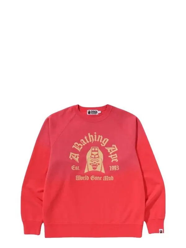 BAPE Washed Effect Sweatshirt - Red