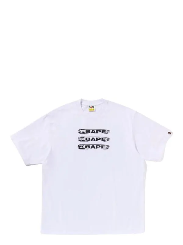 A BATHING APE Pin Logo Relaxed Fit Tee - White