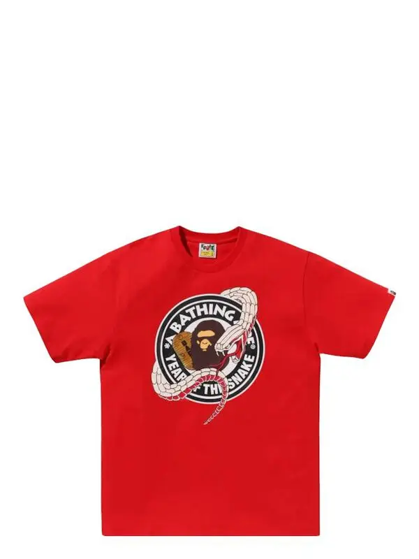 A BATHING APE Year Of The Snake Tee Shirt - Red