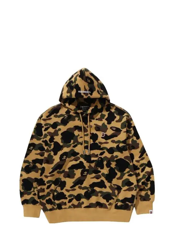 BAPE 1st Camo Jacquard One Point Relaxed Fit Pullover Hoodie - Yellow
