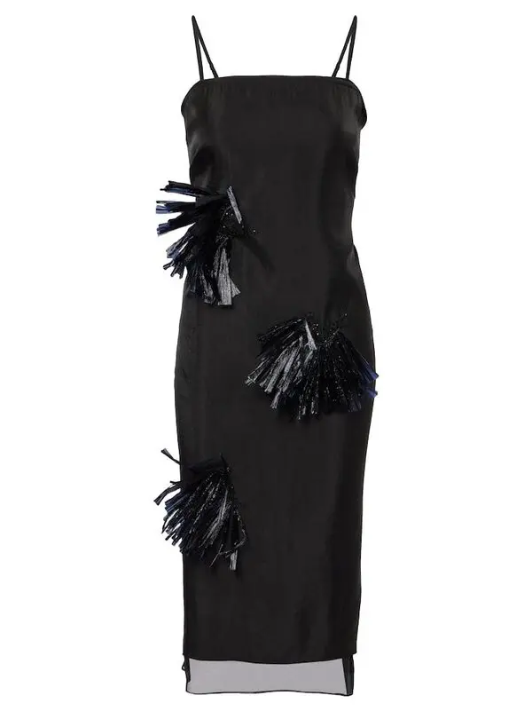 JACQUES WEI Embroidered Maxi Dress - Black