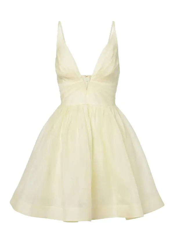 Zimmermann Illuminate Pleated Mini Dress - Yellow