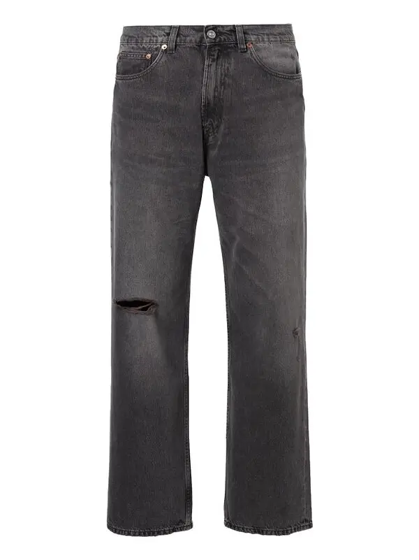 Our Legacy Third Cut Distressed Wide-leg Jeans - Grey