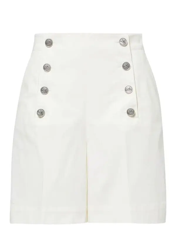 Etro Cotton-blend Shorts - White