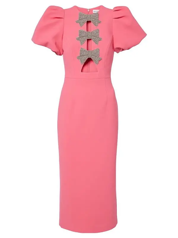 Rebecca Vallance Posey Embellished Midi Dress - Pink