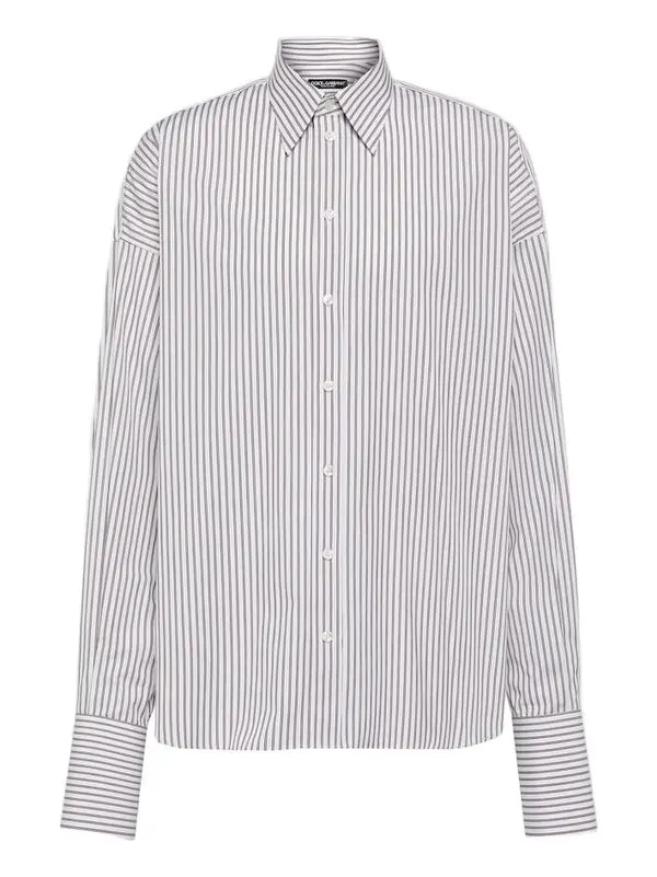 Dolce & Gabbana Striped Cotton Poplin Shirt - Multicoloured