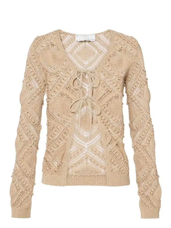 XU ZHI Crochet Lace Cardigan - Beige