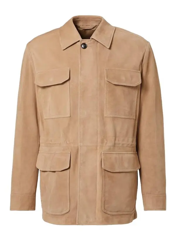 Brioni Suede Field Jacket - Beige