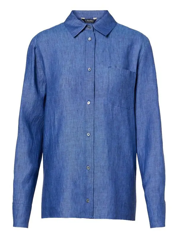 Max Mara Elise Linen Shirt - Blue