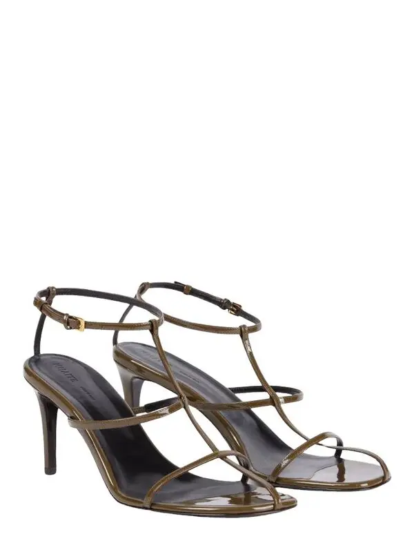 Khaite Cage 75 Patent Leather Sandals - Green
