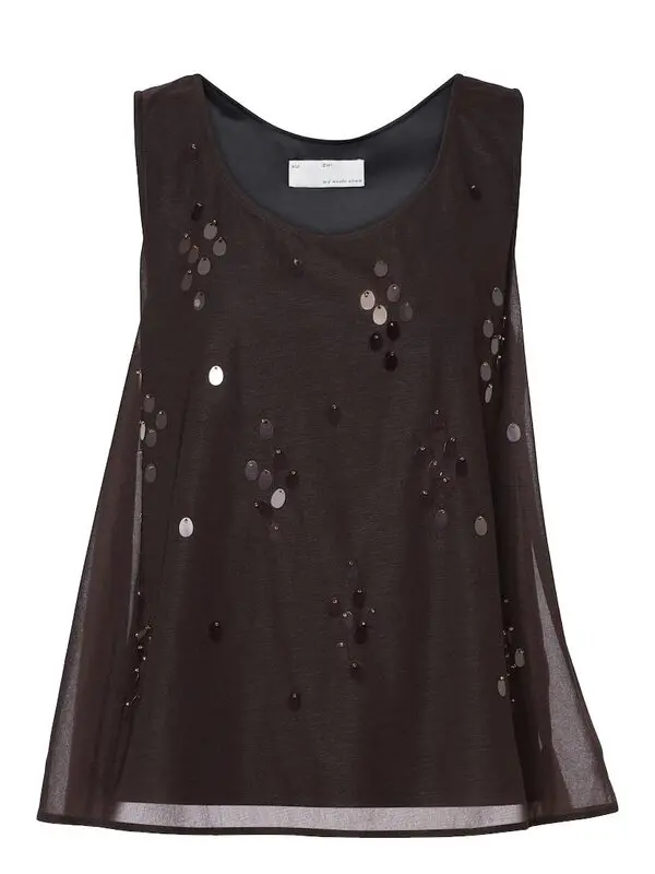 XU ZHI Embellished Top - Brown
