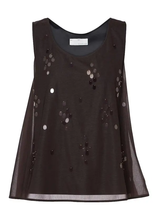 XU ZHI Embellished Top - Brown