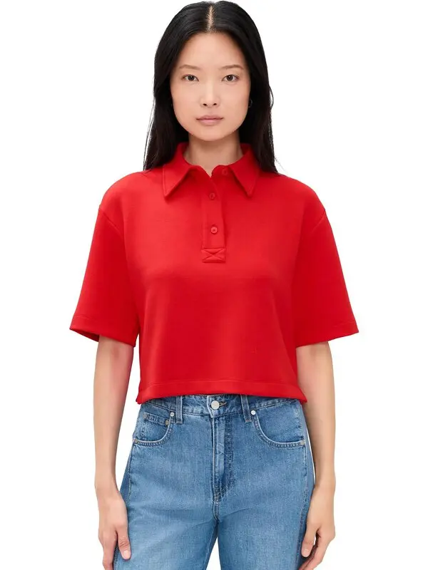 LE BOP Josephine Polo Top - Crimson