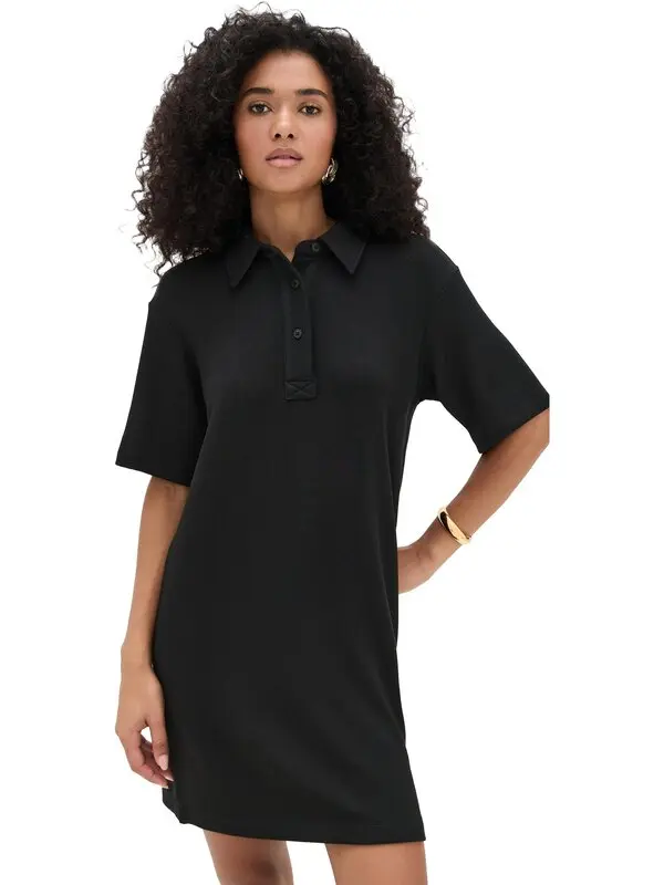 LE BOP Solene Polo Dress - Black