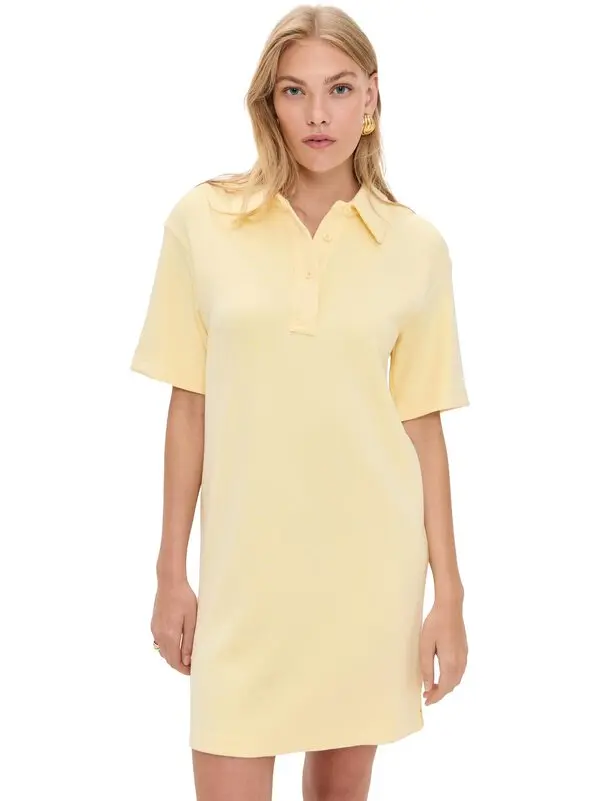 LE BOP Solene Polo Dress - Butter Yellow