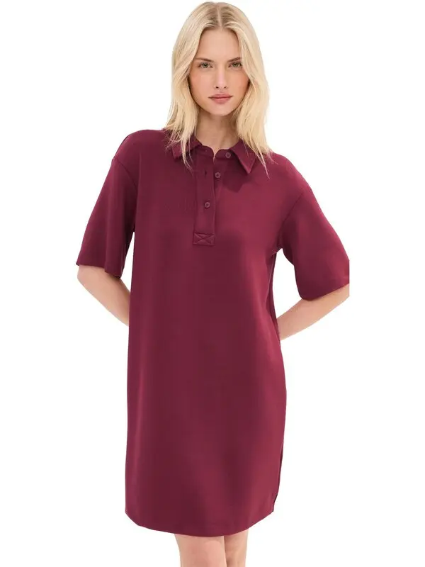 LE BOP Solene Polo Dress - Merlot
