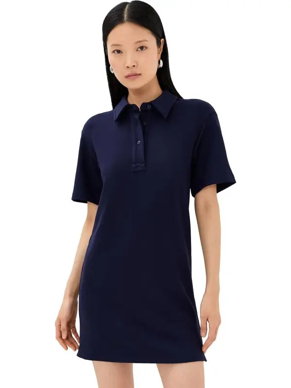 LE BOP Solene Polo Dress - Navy