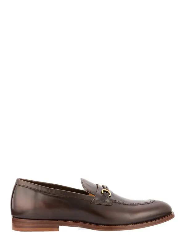 Brunello Cucinelli Leather Loafers - Dark Brown