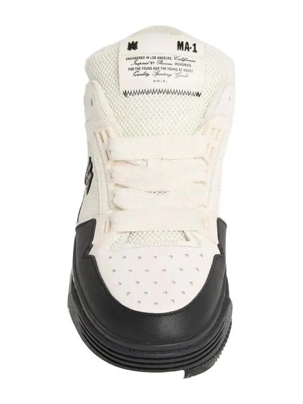 Amiri Ma-1 Chunky Leather Mid-top Sneakers - Black
