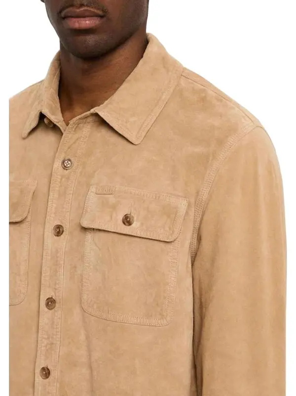 Polo Ralph Lauren Suede Shirt Jacket - Beige