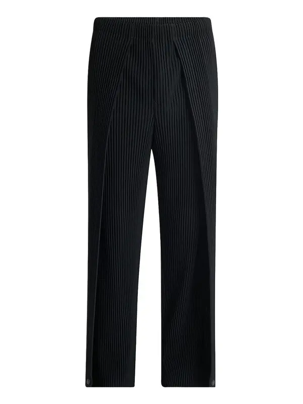 Issey Miyake Pleated Straight-leg Pants - Black