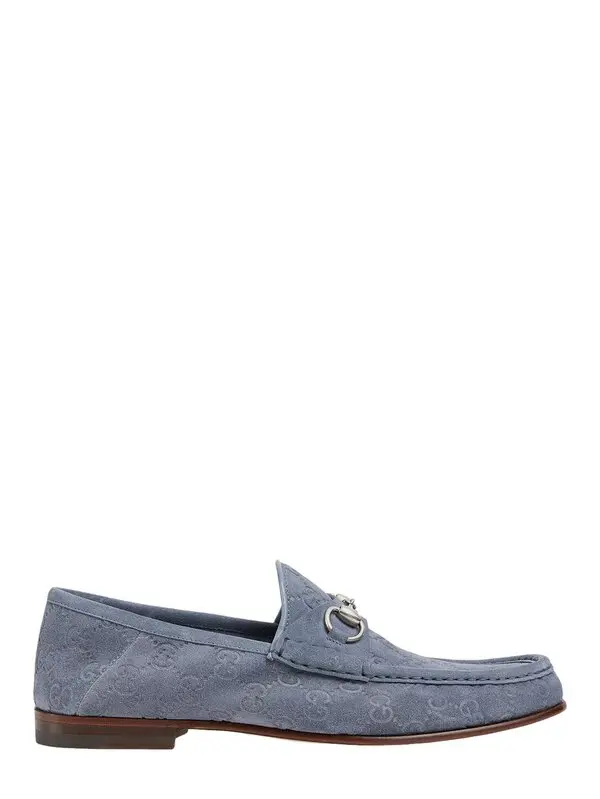 Gucci Horsebit 1953 Embossed Loafers - Light Grey