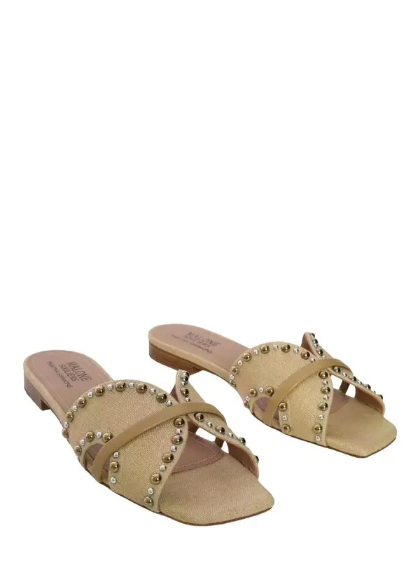 MALONE SOULIERS Keke Slides - Neutrals