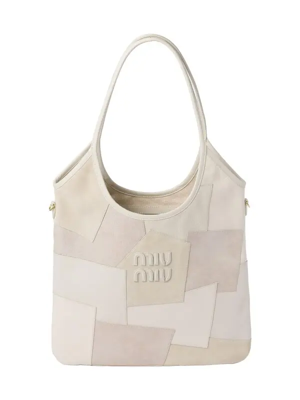 Miu Miu Leather Patchwork Bag - Chalk White