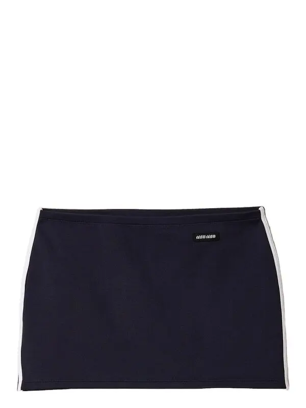 Miu Miu Technical Yarn Miniskirt - Blue/white