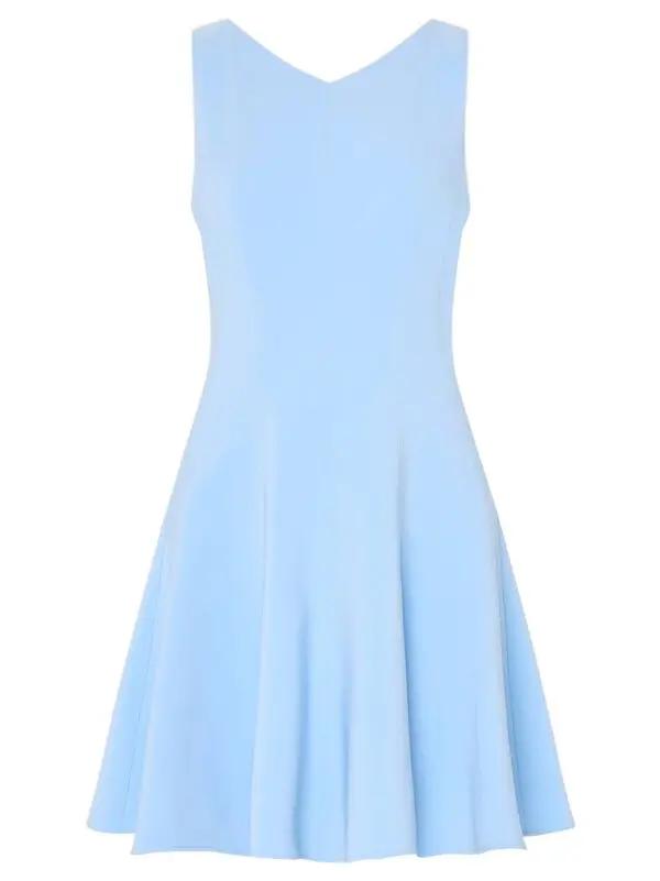 MILLY Sleeveless Fit And Flare Mini Dress - Light Blue