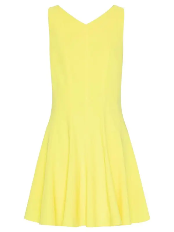 MILLY Sleeveless Fit And Flare Mini Dress - Yellow