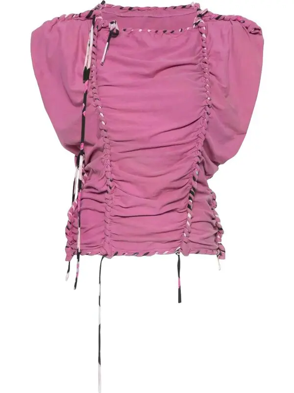 Isabel Marant Zohra Jersey Top - Pink