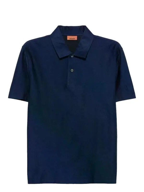 Missoni Zigzag-woven Polo Shirt - Blue