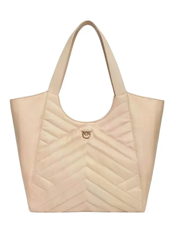 Pinko Puzzle-quilted Tote Bag - Neutrals